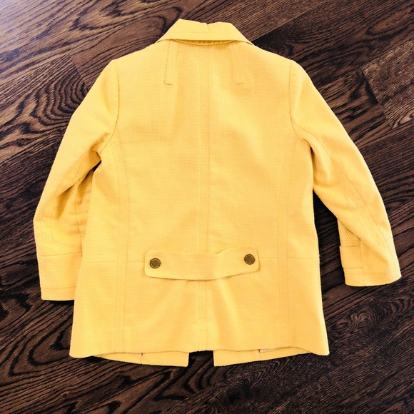 Tory Burch | Jackets & Coats | Tory Burch Jacket Yellow Cotton | Poshmark